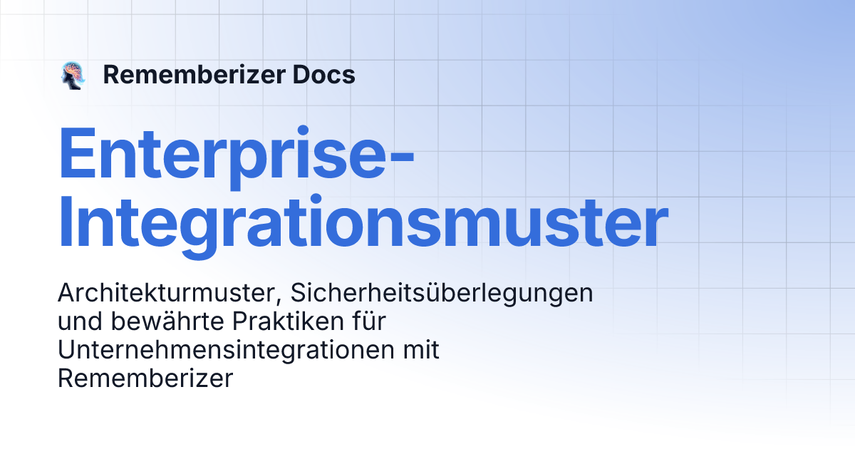 Enterprise-Integrationsmuster | Deutsch | Rememberizer Docs